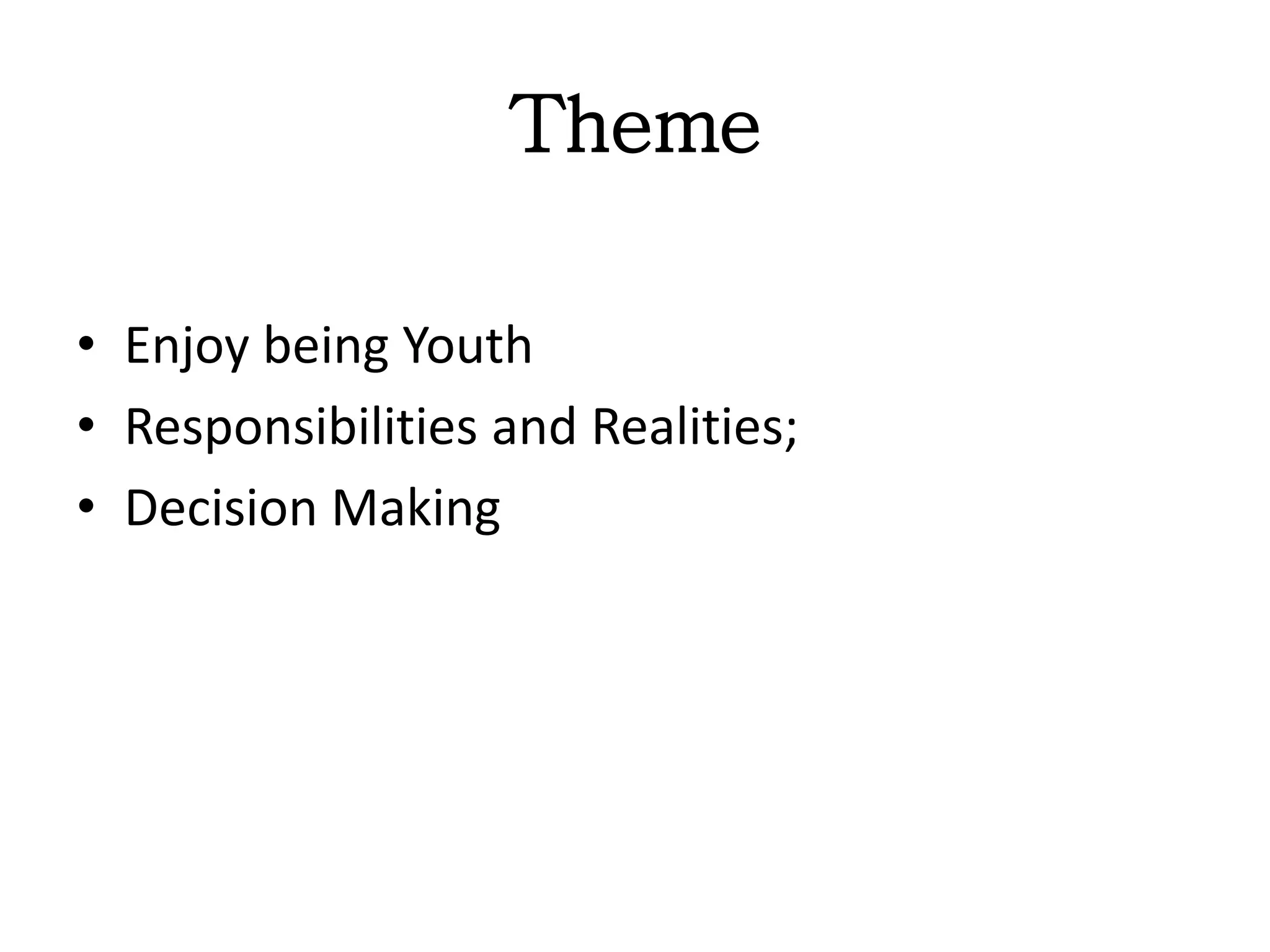 Footnote to Youth | PPTX