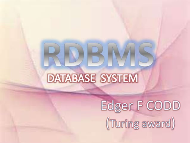 Introduction of DBMS,RDBMS,SQL | PPT