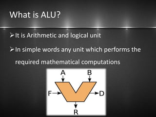 Floating point ALU using VHDL implemented on FPGA | PPTX