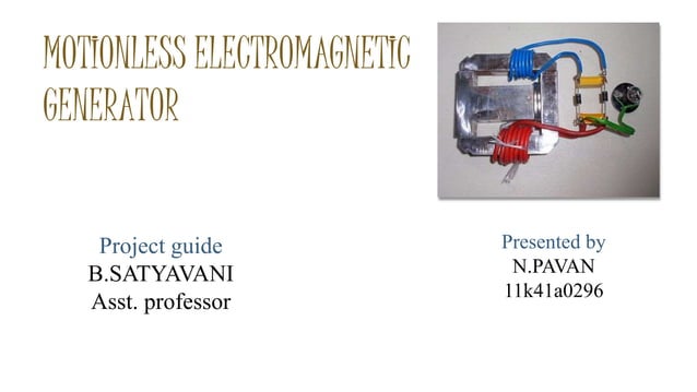 motionless electromagnetic generator | PPT