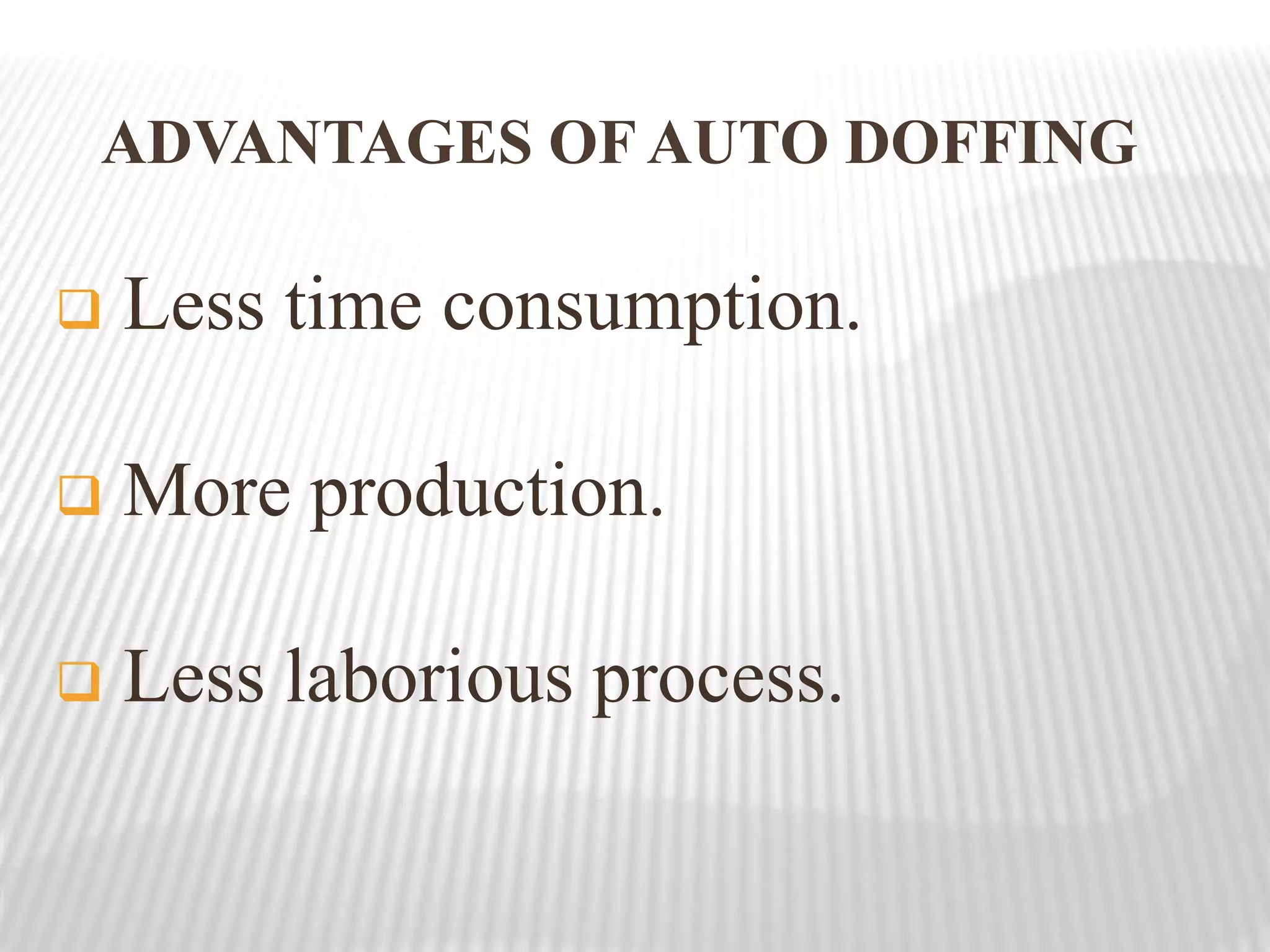 Ring Frame Auto Doffing | PPTX