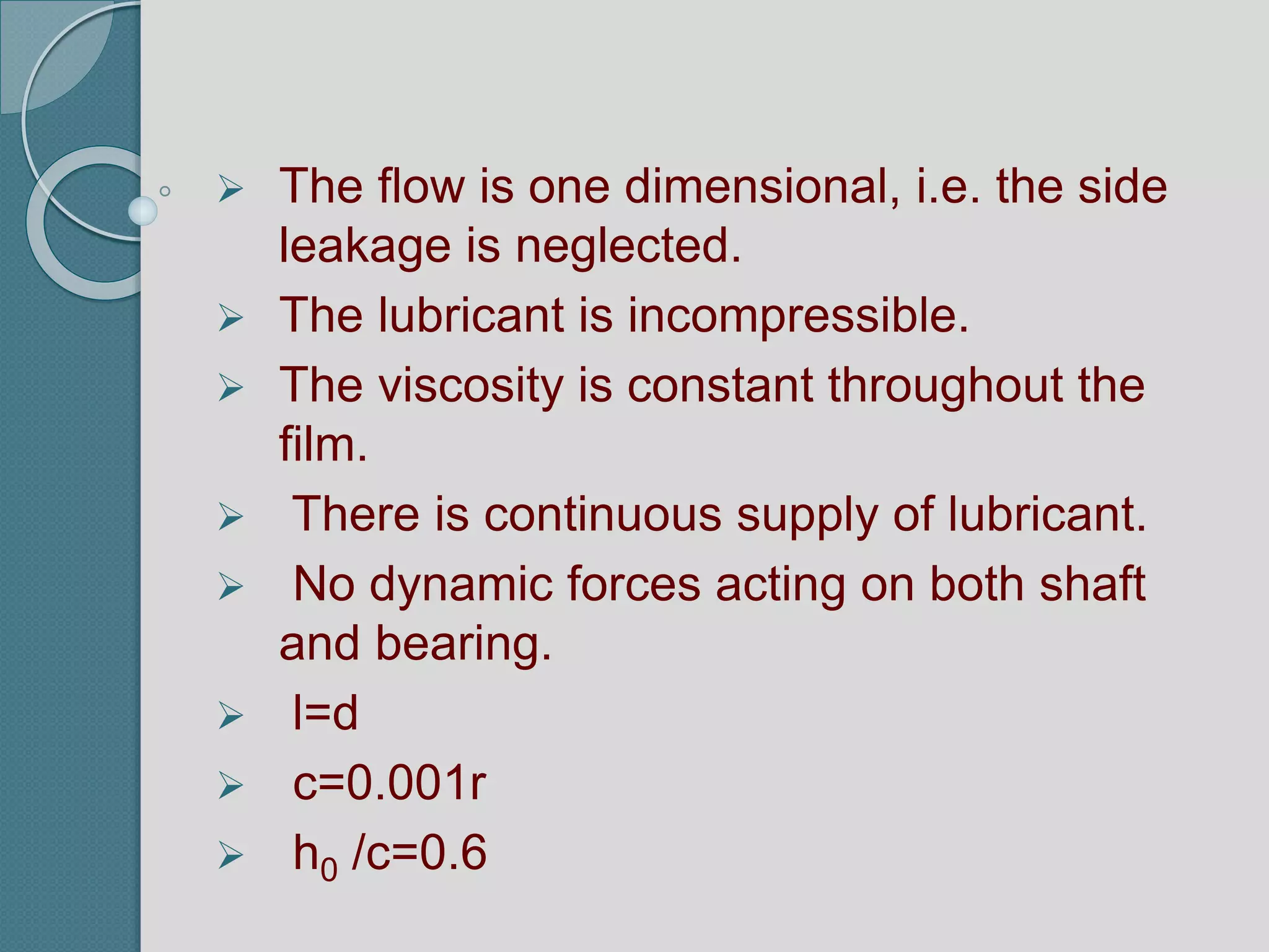 hydrodynamic journal bearing | PPTX