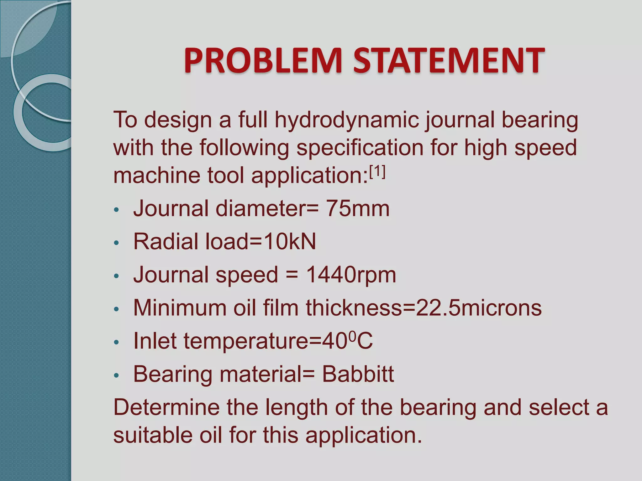Hydrodynamic Journal Bearing Pptx