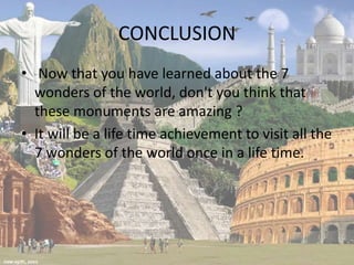 7 wonders of the world | PPTX