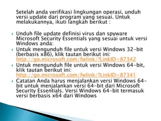 Microsoft Security Essential | PPT