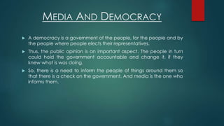 Role of Media in Democracy | PPTX