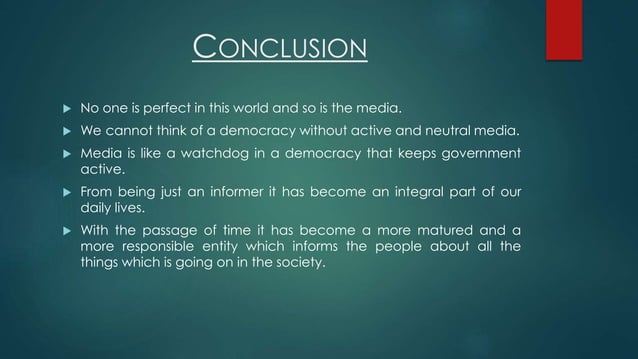 Role of Media in Democracy | PPTX | Civic affairs | Politics