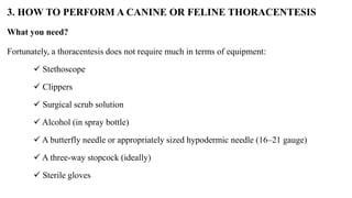 THORACENTESIS; SITE AND MATERIALS | PPTX