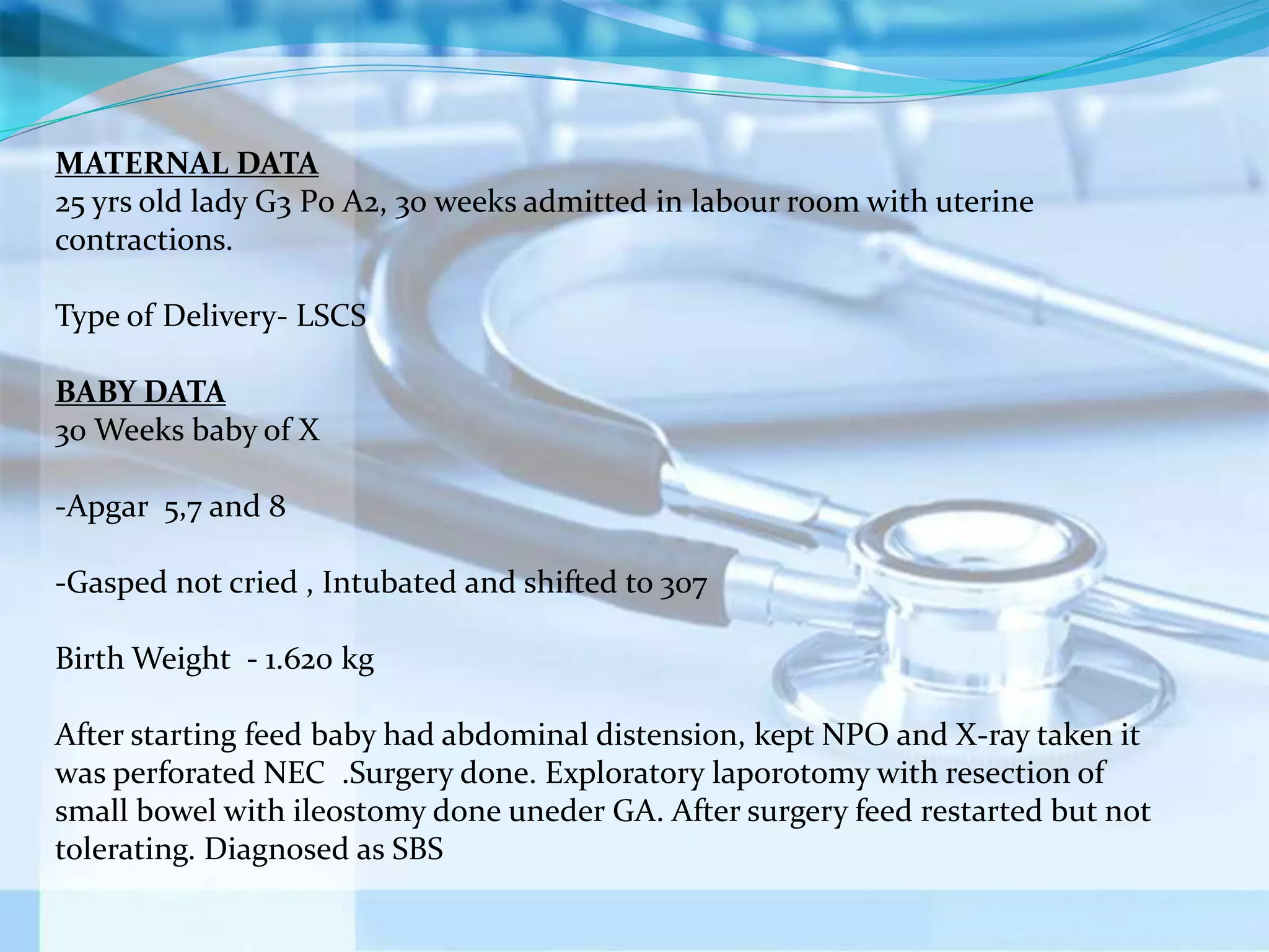 SHORT BOWEL SYNDROME_CASE STUDY | PPTX