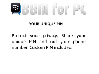 Easily Setup BBM PC | PPT