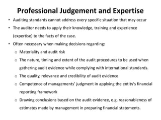 Professional Judgment and expertise in Auditing | PPT