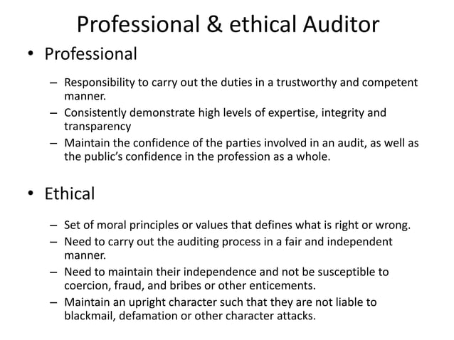 Professional Judgment and expertise in Auditing | PPT