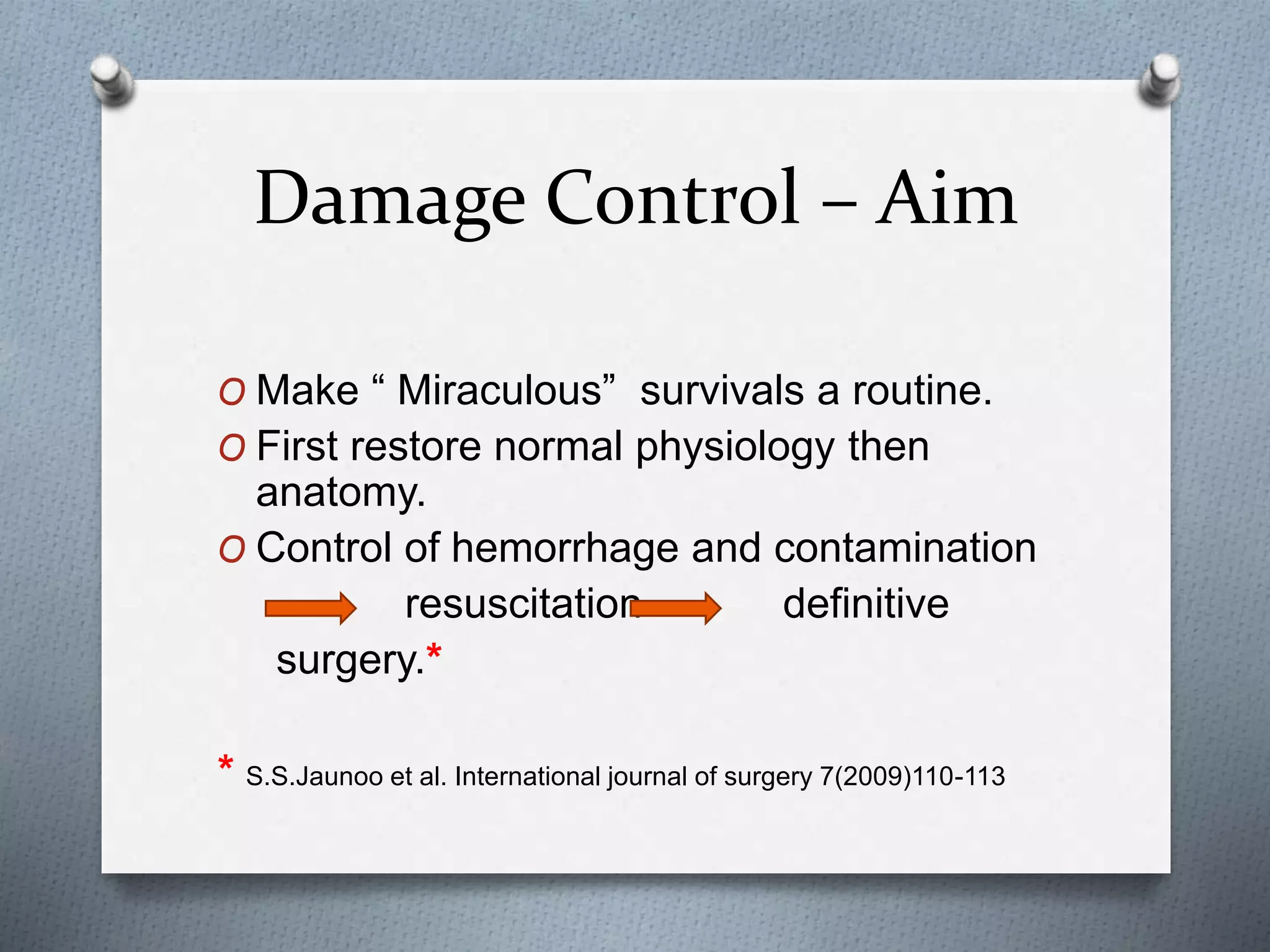 damage control surgery | PPTX