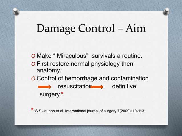 damage control surgery | PPTX