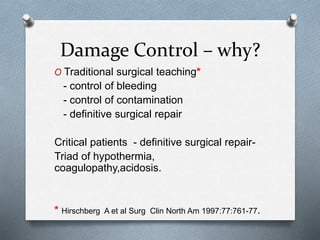 damage control surgery | PPTX