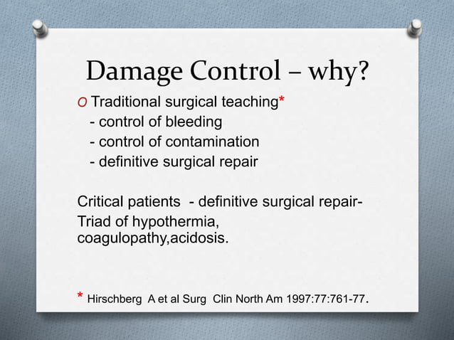 damage control surgery | PPTX