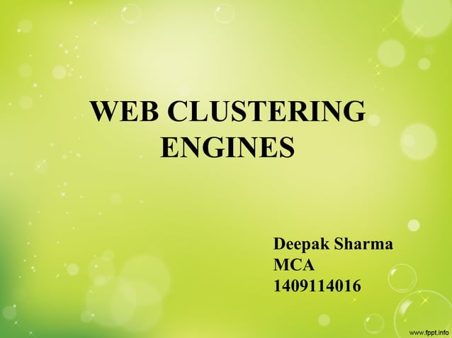 webclustering engine | PPT