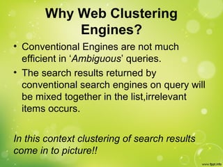 webclustering engine | PPT