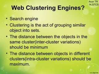 web clustering engines | PPT