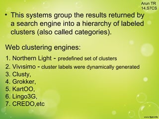 web clustering engines | PPT