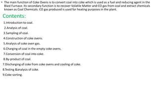 PPT ON COKE PREPARATION | PPTX