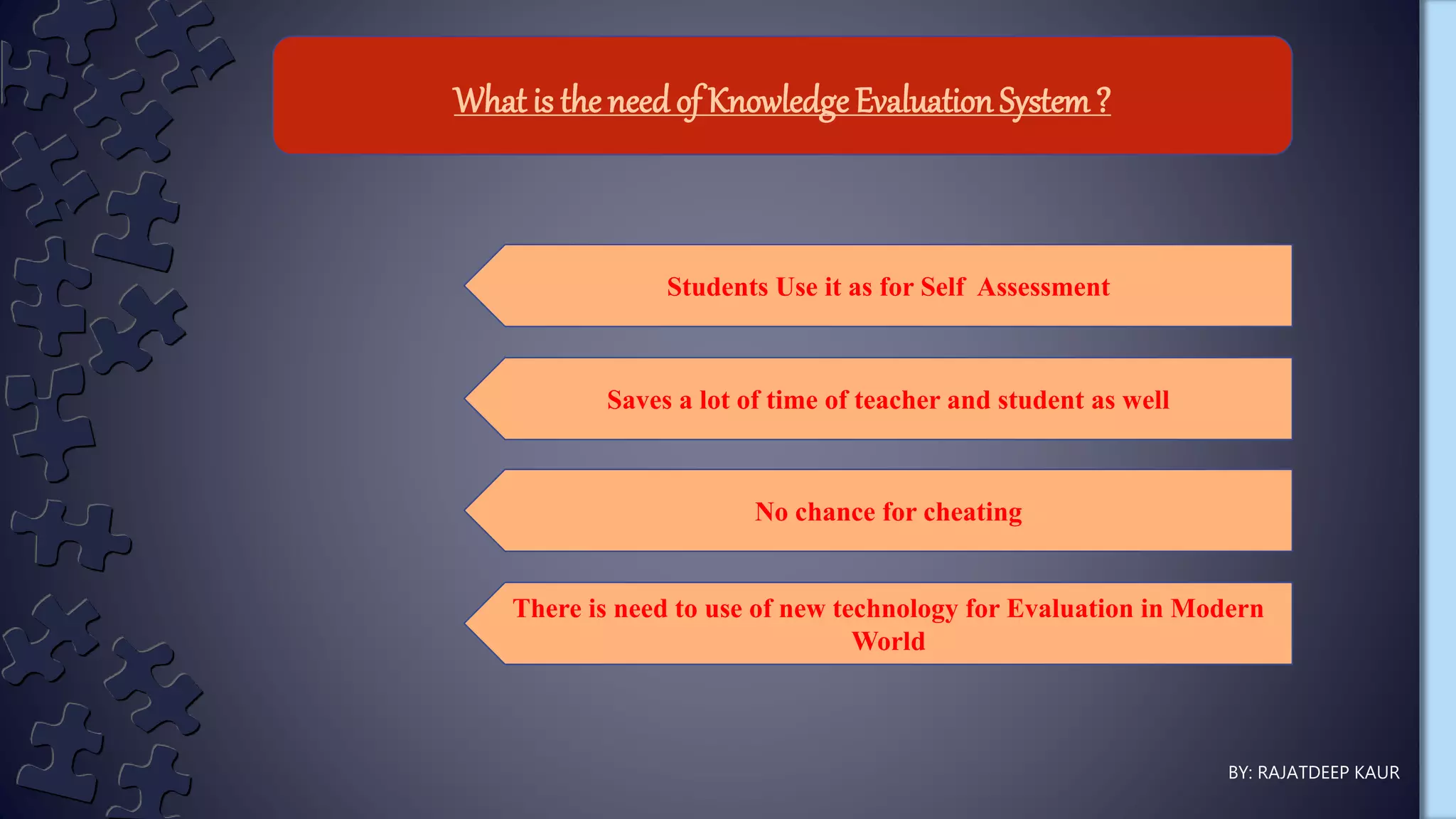 Knowledge Evaluation System | PPT