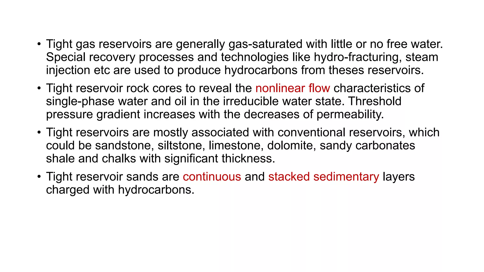 tight reservoir | PPTX