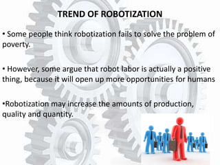 connection between robotization and poverty | PPTX | Job Market | Economy