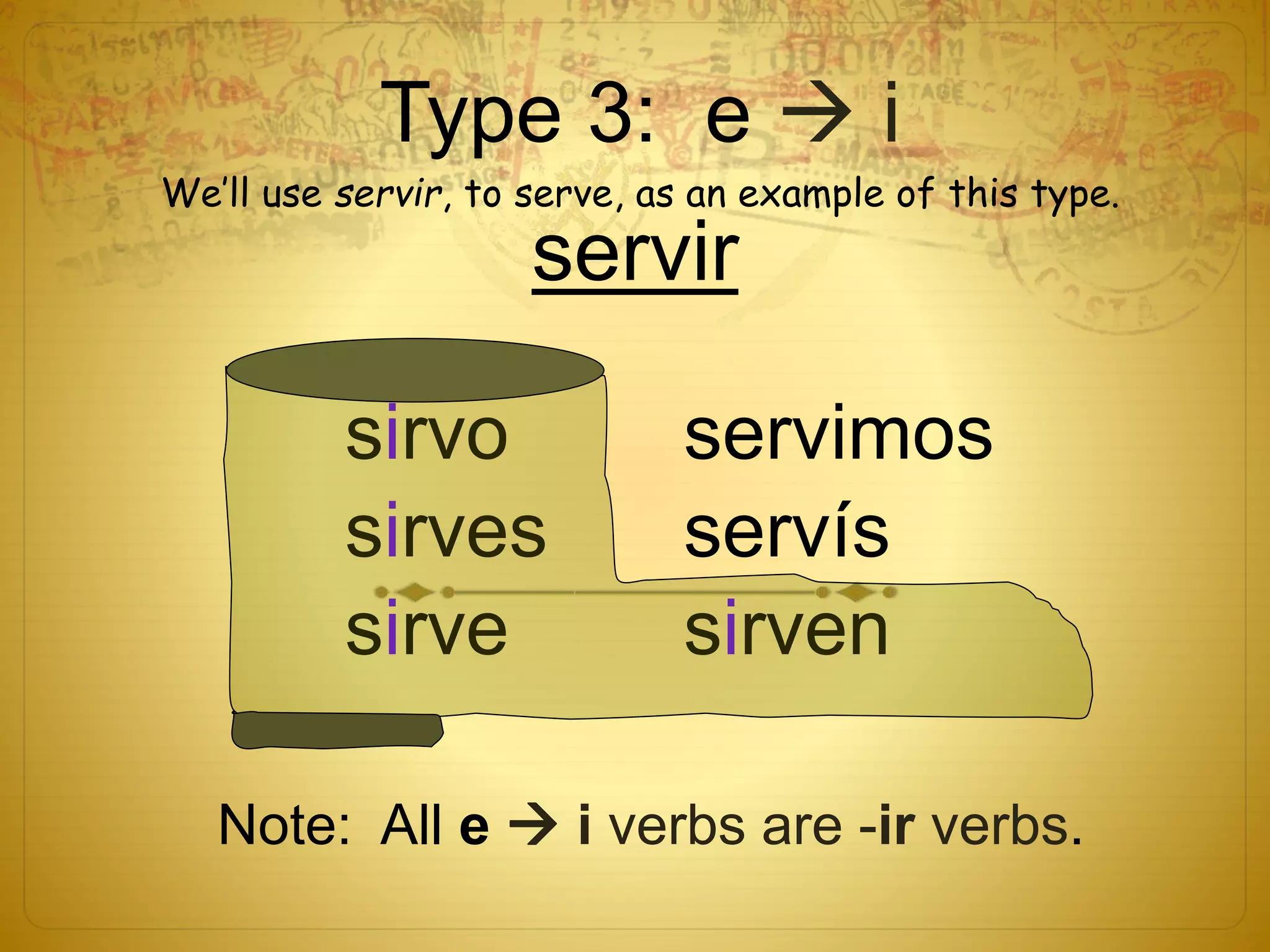 Stem Changing Verbs - Present Tense | PPTX