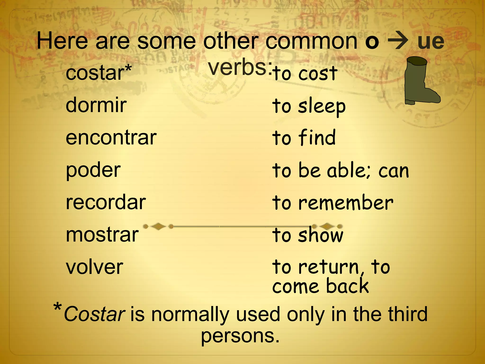 Stem Changing Verbs - Present Tense | PPTX
