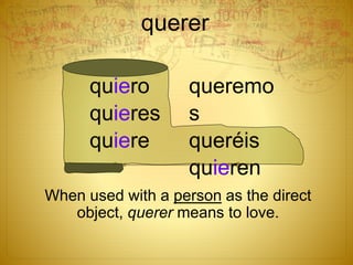 Stem Changing Verbs - Present Tense | PPTX