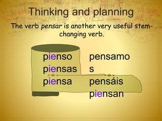 Stem Changing Verbs - Present Tense | PPTX