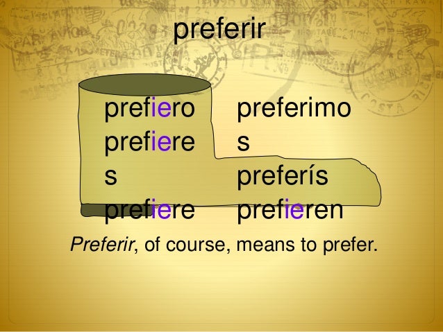 Stem Changing Verbs - Present Tense