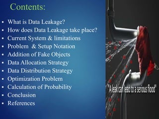 Data Leakage Detection | PPTX | Databases | Computer Software and Applications