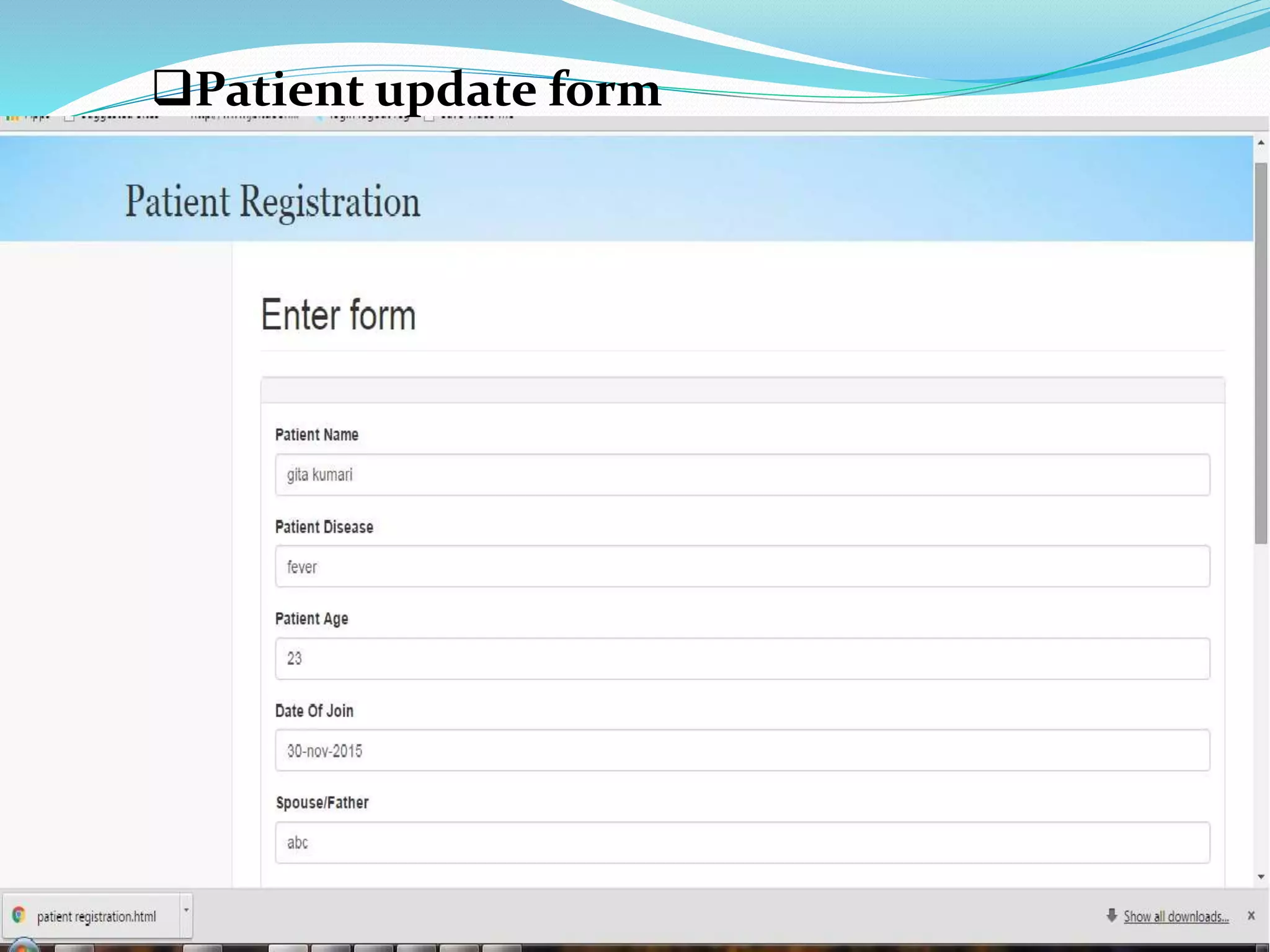 Patient Registration in Hospital | PPTX