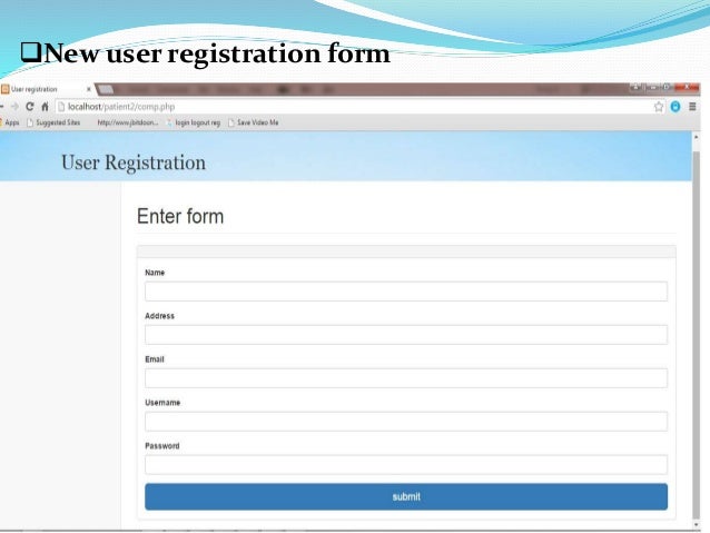 Patient Registration in Hospital