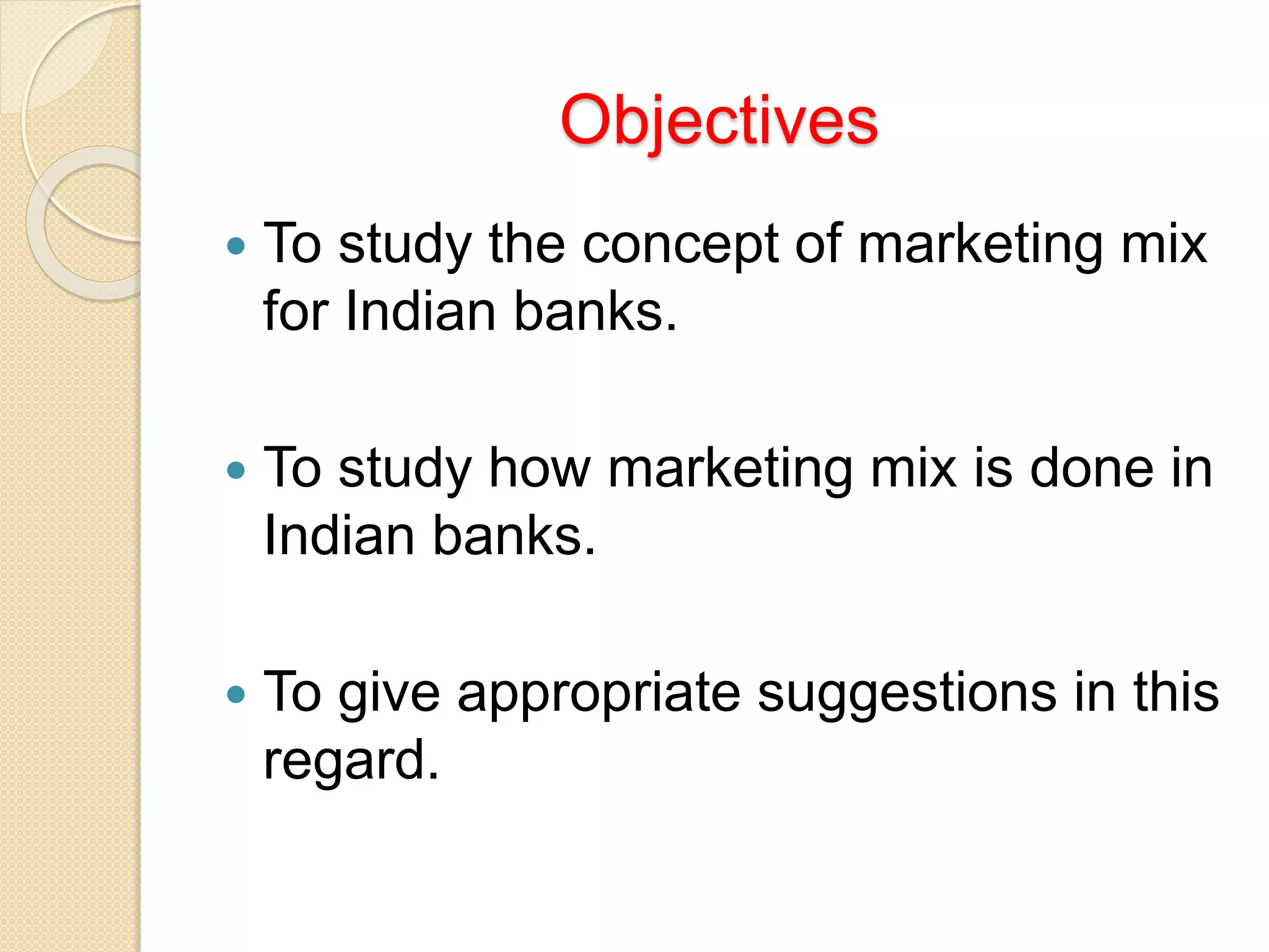 marketing mix for banking industry | PPTX