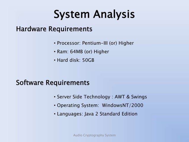 Audio Cryptography System | PPTX