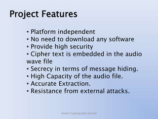 Audio Cryptography System | PPTX