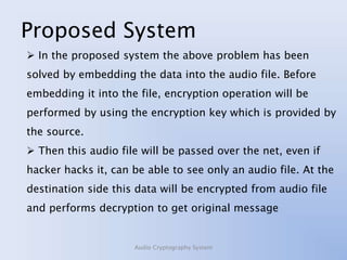 Audio Cryptography System | PPTX