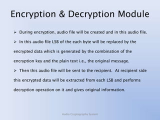 Audio Cryptography System | PPT