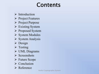Audio Cryptography System | PPT