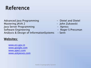 Audio Cryptography System | PPT