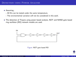 Hardware trojan detection technique using side channel analysis for hardware security | PPT
