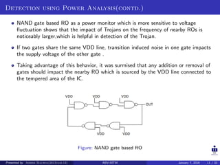 Hardware trojan detection technique using side channel analysis for hardware security | PPT