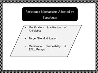 Superbugs-Mechanisms, Control & Utilization | PPTX