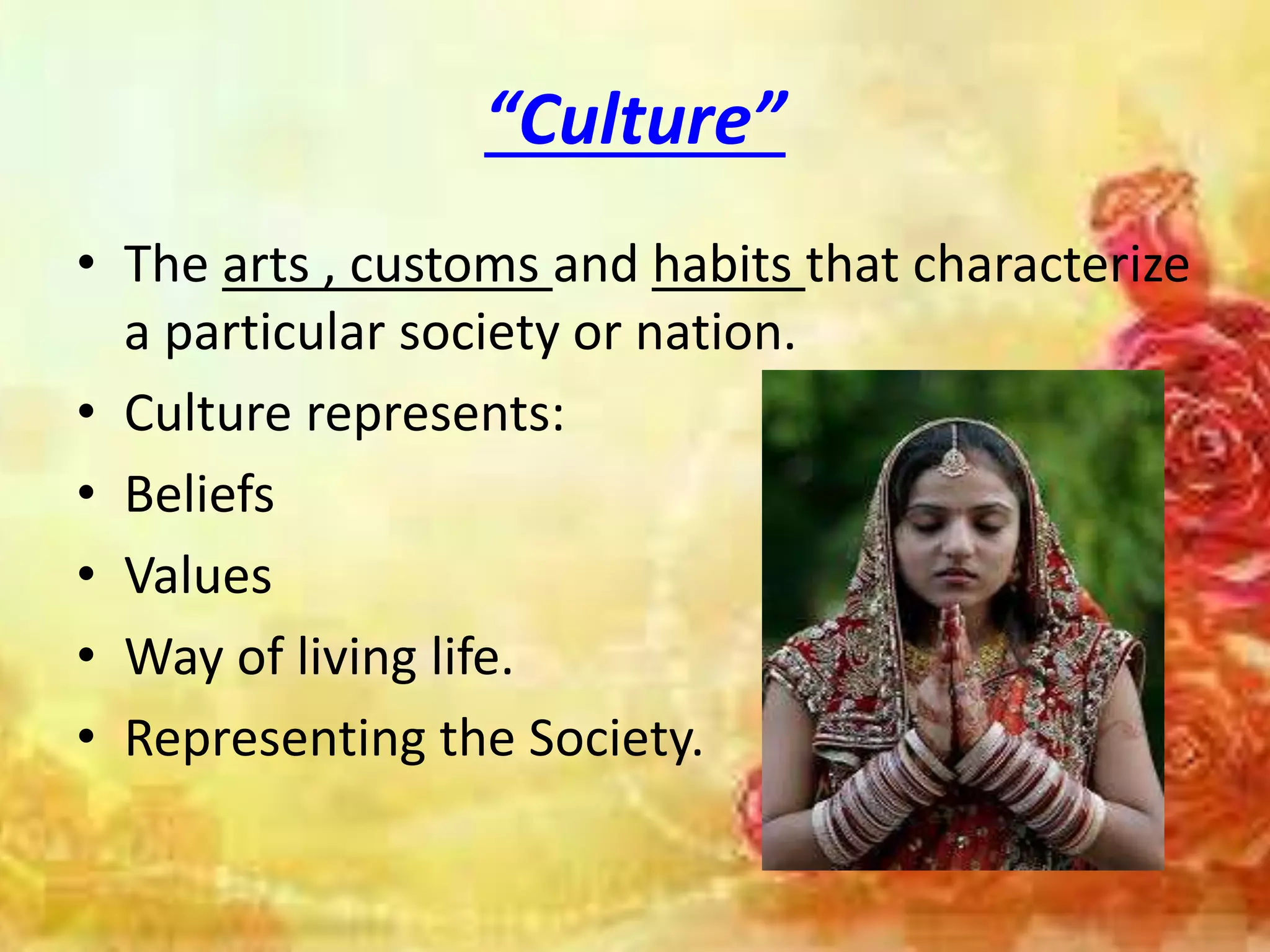 "Culture"-How symbols represent the identity and Culture. | PPTX