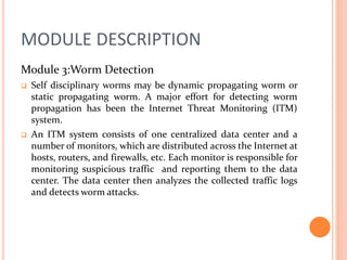 Detection of Self-Disciplinary Worms | PPTX