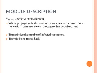 Detection of Self-Disciplinary Worms | PPTX