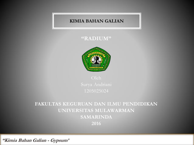 Ppt batu radium | PPTX